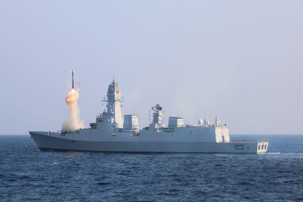 Navy's newest guided missile destroyer Imphal hits 'bulls eye'