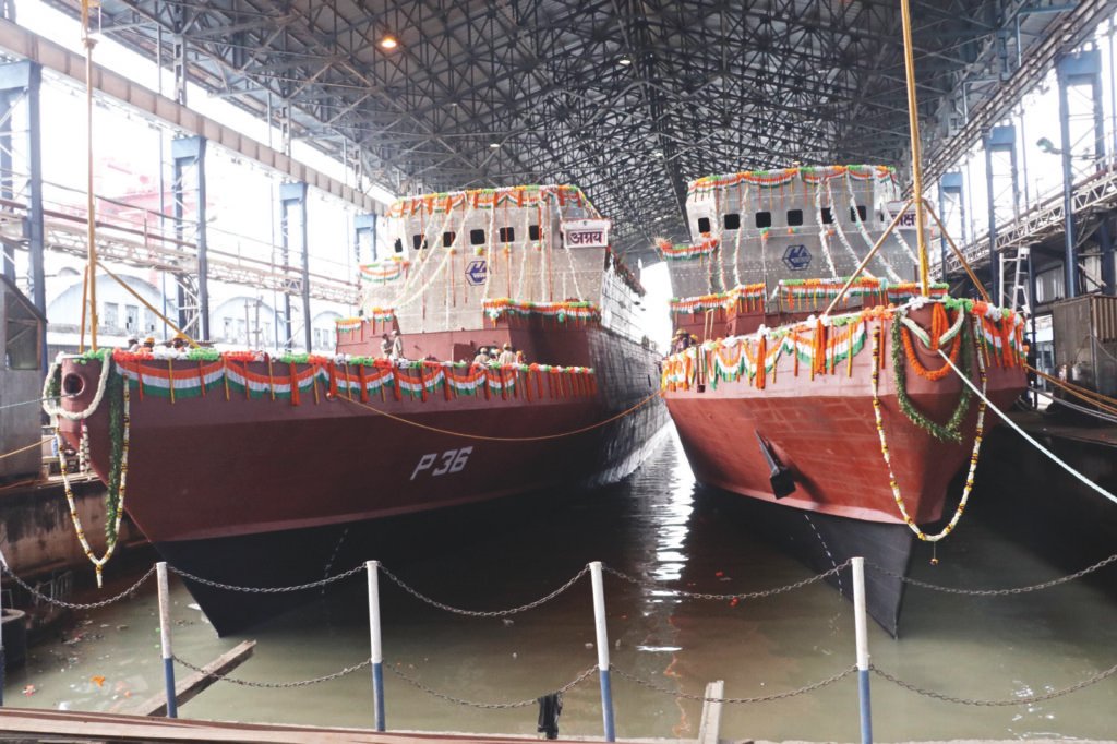 Two new warships for Indian Navy launched